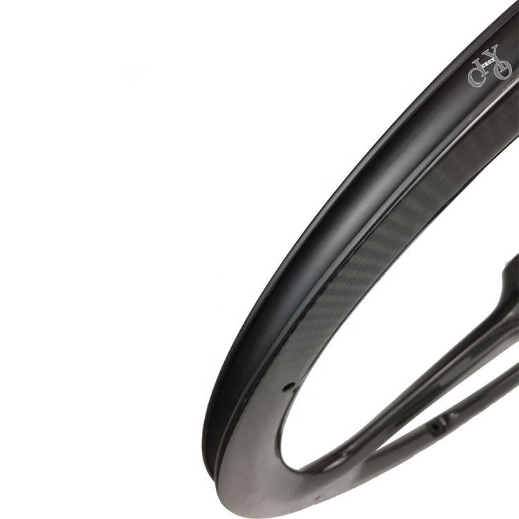 Black road racing disc wheel bicycle wheel