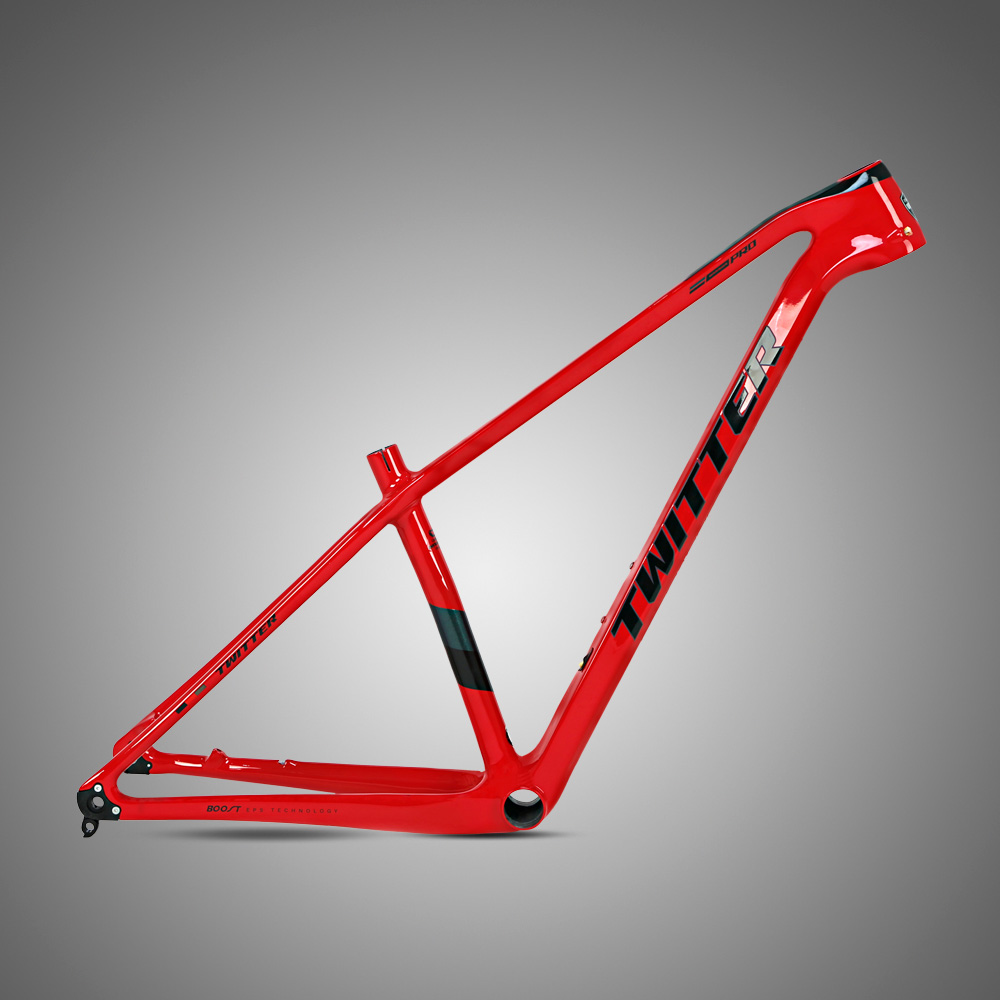 Colorful cross-country mountain bike frame