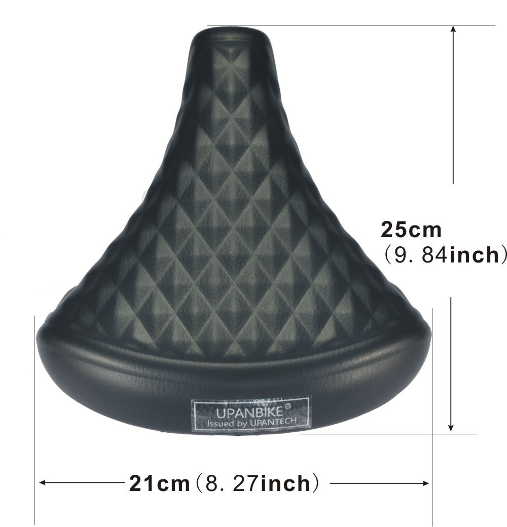Diamond-shaped leather bicycle seat