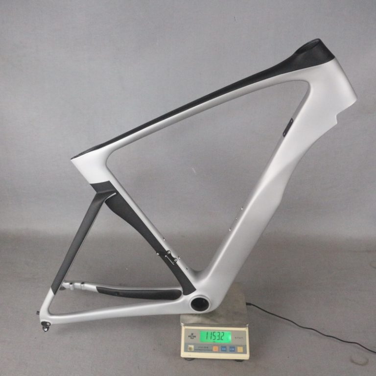 Electroplated silver custom paint road frame