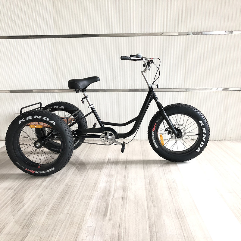 Fat tires three-wheeled snow bikes