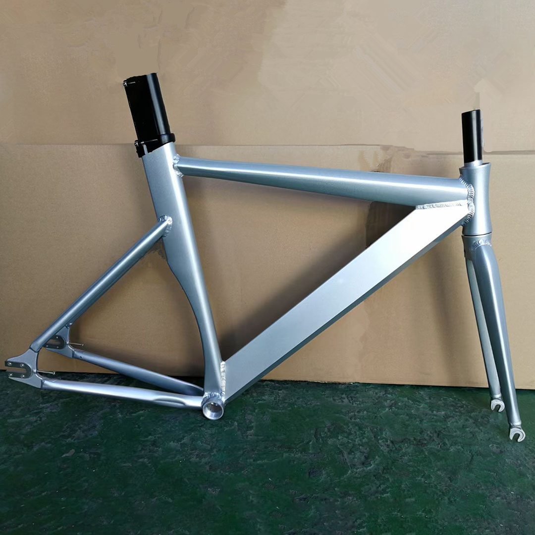 Matte black fixed gear bike frame