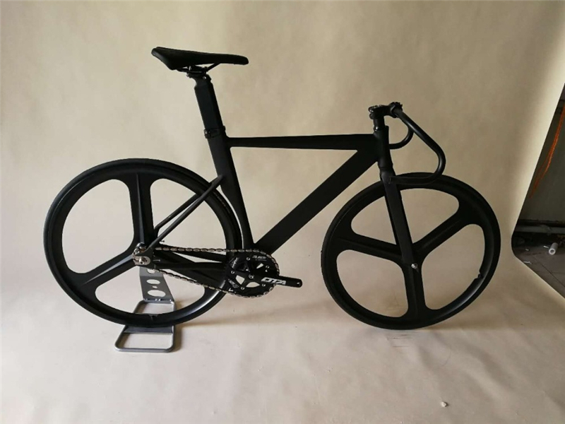 Matte black fixed gear bike frame
