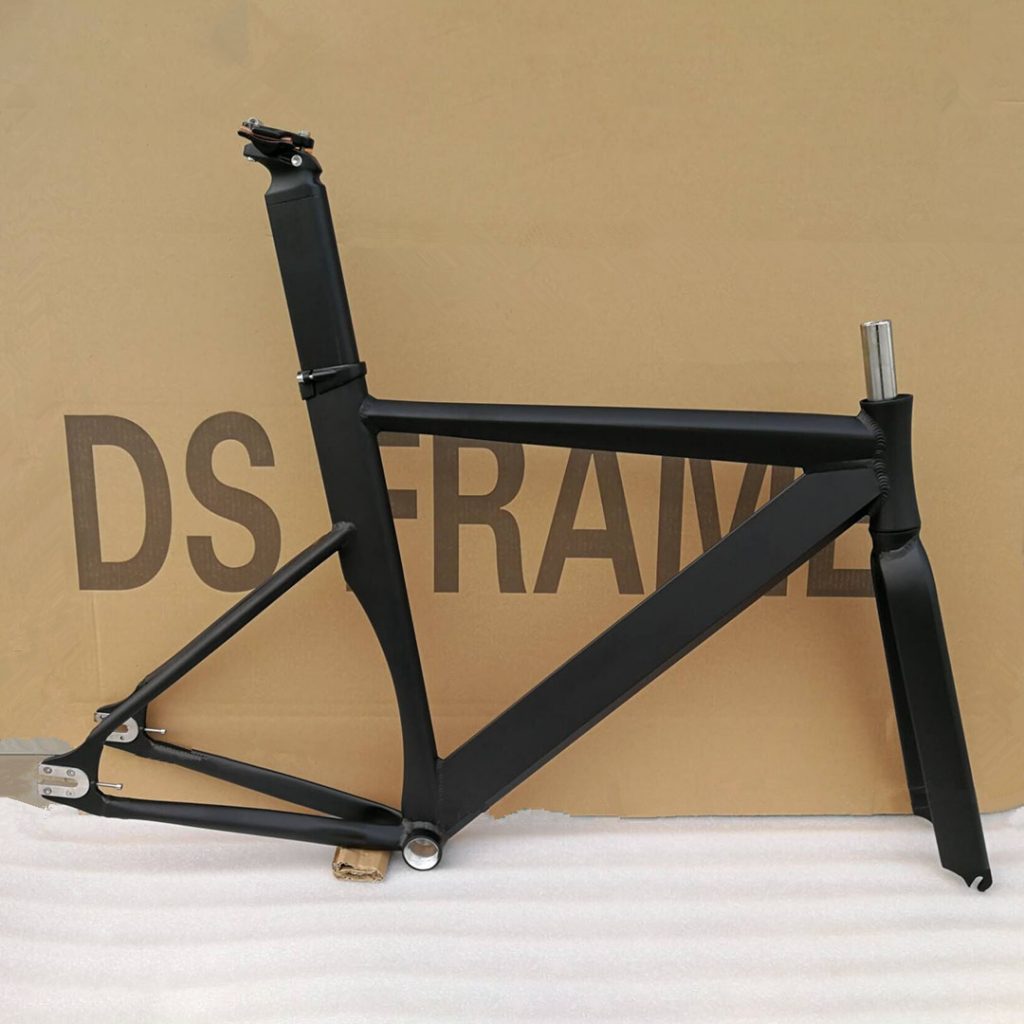 Matte black fixed gear bike frame
