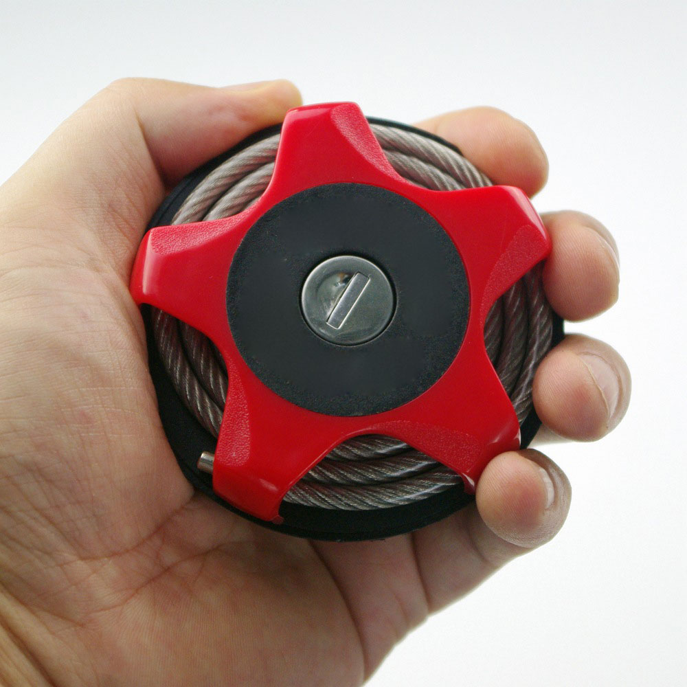 Retractable steel outdoor bicycle lock