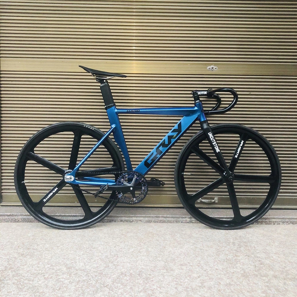 Steel custom five-spoke bicycle wheel